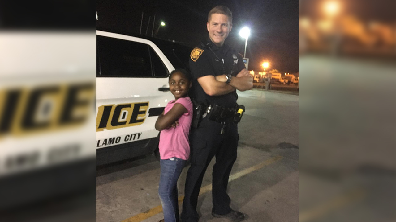 SAPD officer shares heartwarming moment with girl in viral...